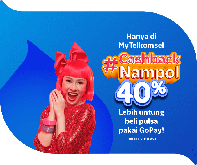 Isi Pulsa Cashback GoPay 40% - Pelanggan Baru | Telkomsel